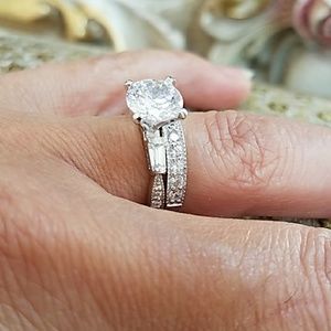 Jewelry | 2ct Round Engagement And Wedding Band 2pc Set | Poshmark